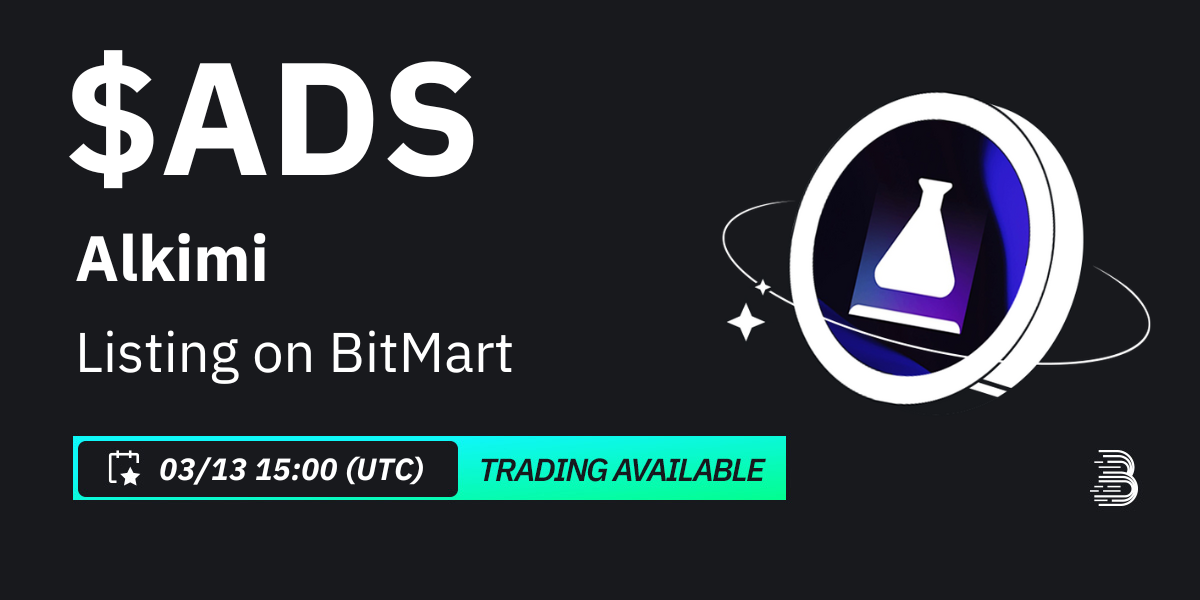 BitMart lista a Alkimi ($ADS) – BitMart