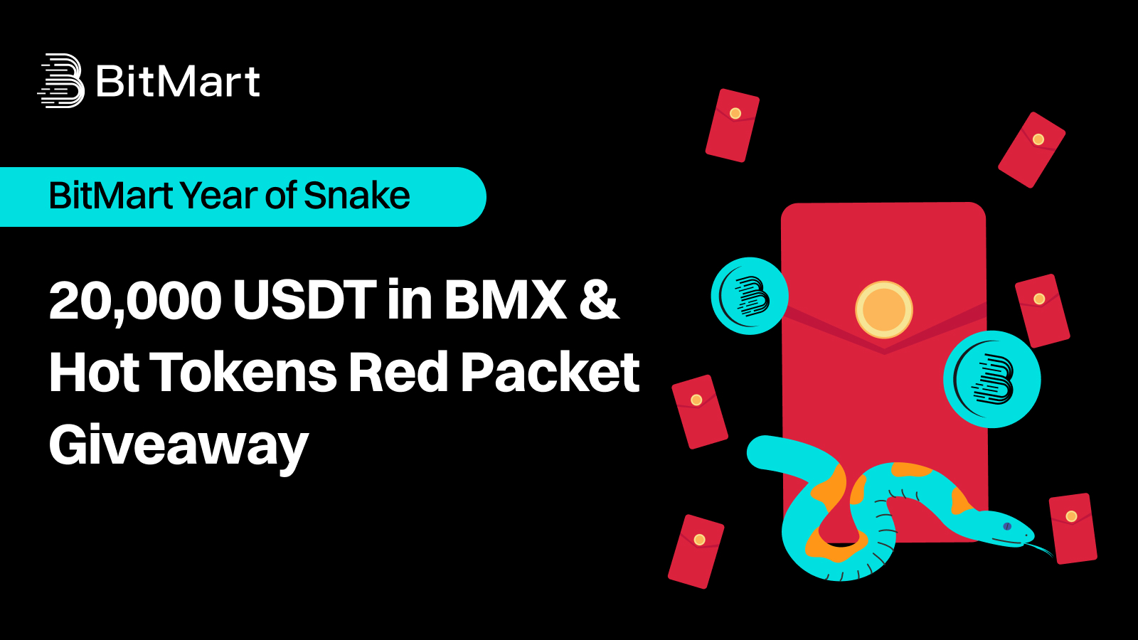 BitMart Year of Snake 20,000 USDT Red Packet Giveaway – BitMart