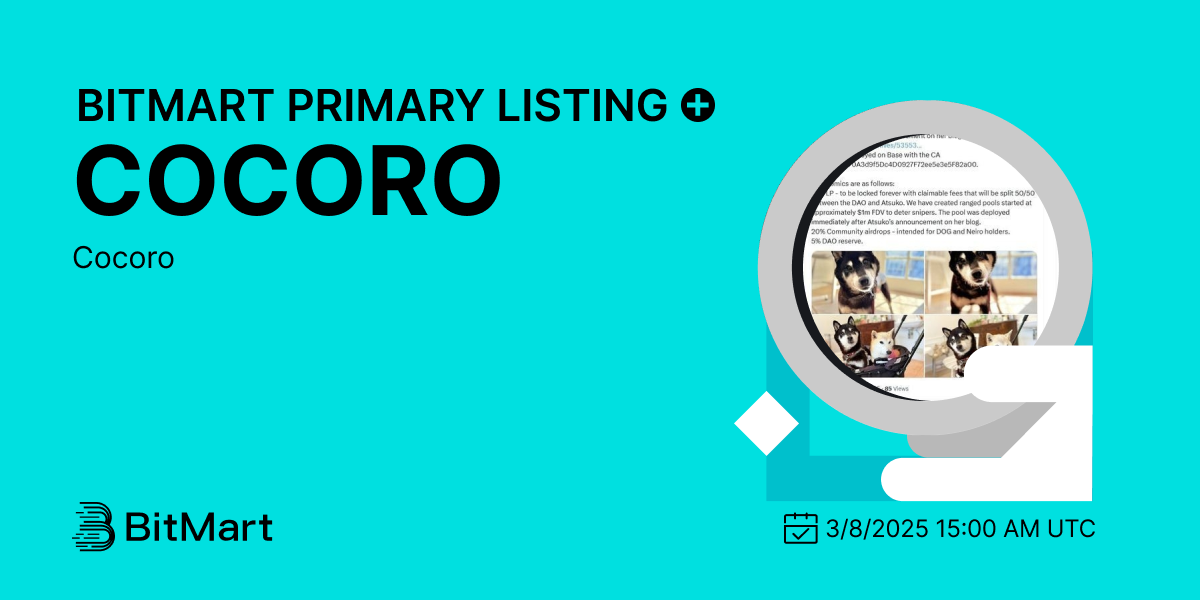 [Listing Principal]BitMart listará Cocoro(COCORO) - 08-03-2025 – BitMart