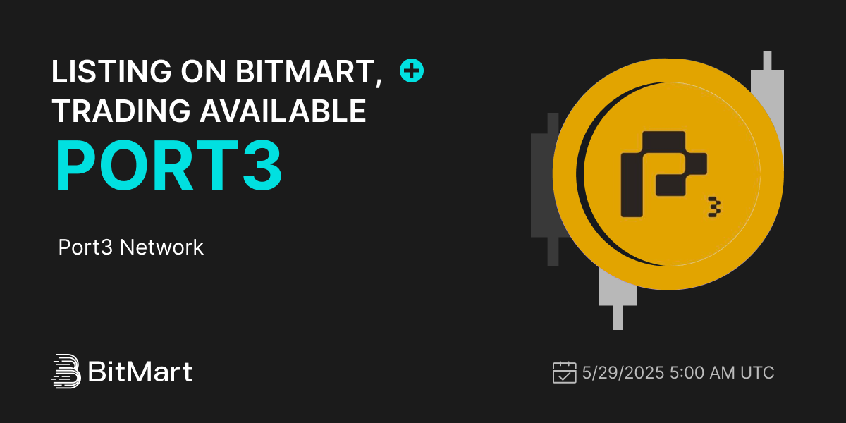 BitMart listará Port3 Network (PORT3) - 29-05-2025 – BitMart