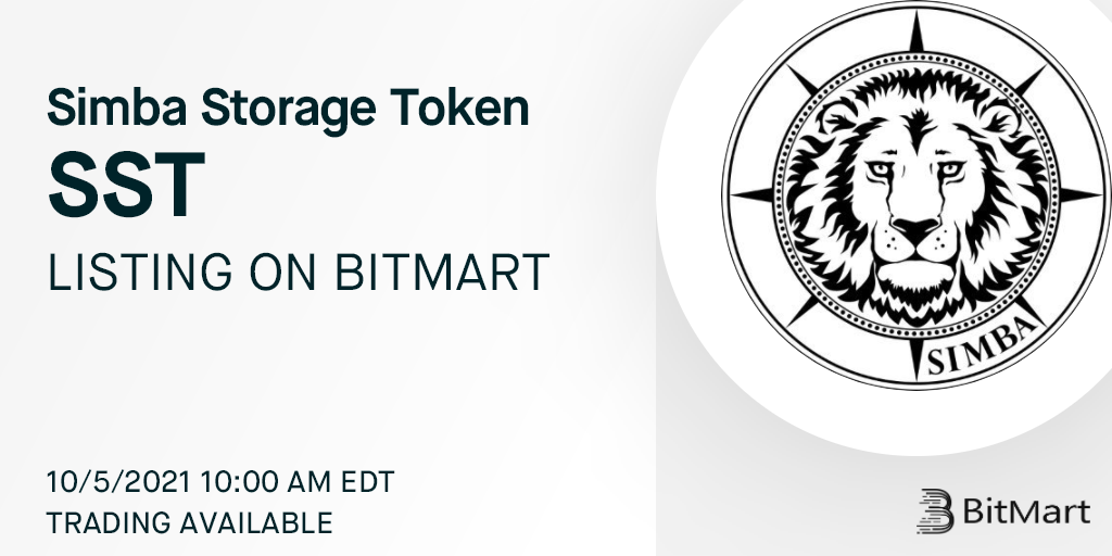 BitMart Lists Simba Storage Token (SST) – BitMart