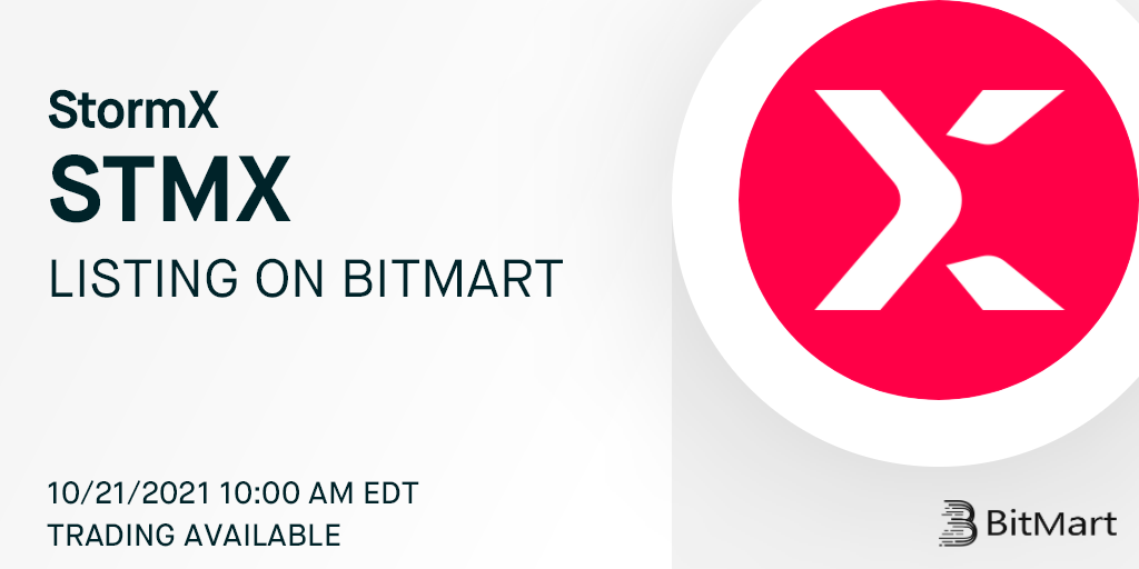 BitMart Lists StormX (STMX) – BitMart