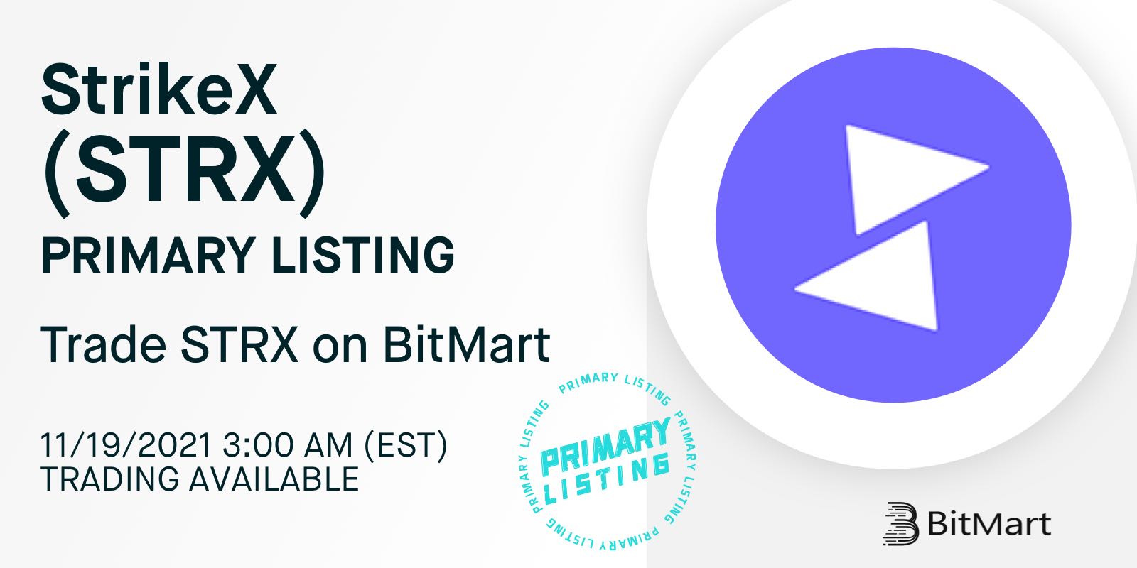StrikeX (STRX) Primary Listing on BitMart – BitMart