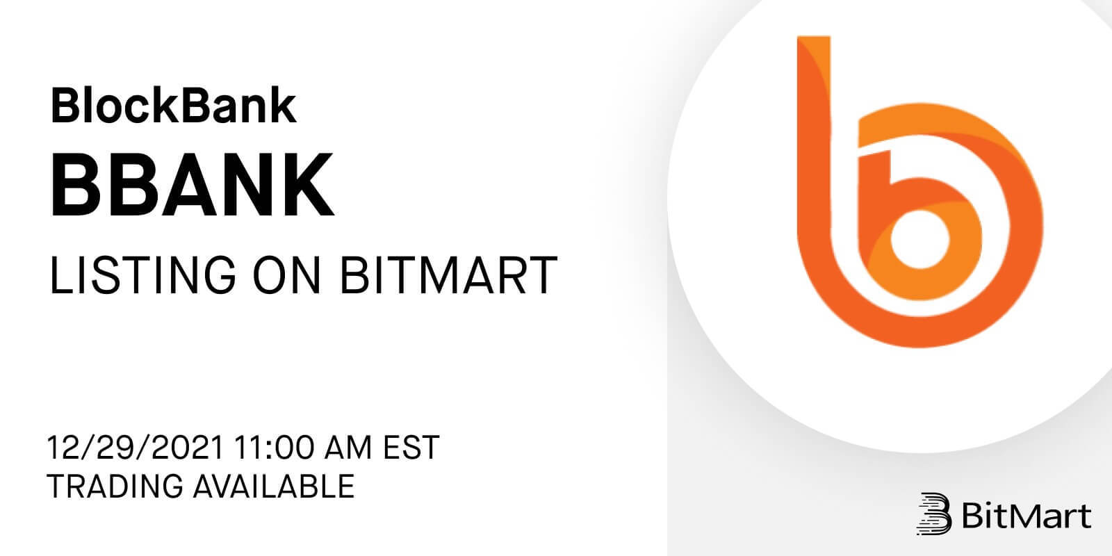 BitMart Lists BlockBank (BBANK) – BitMart