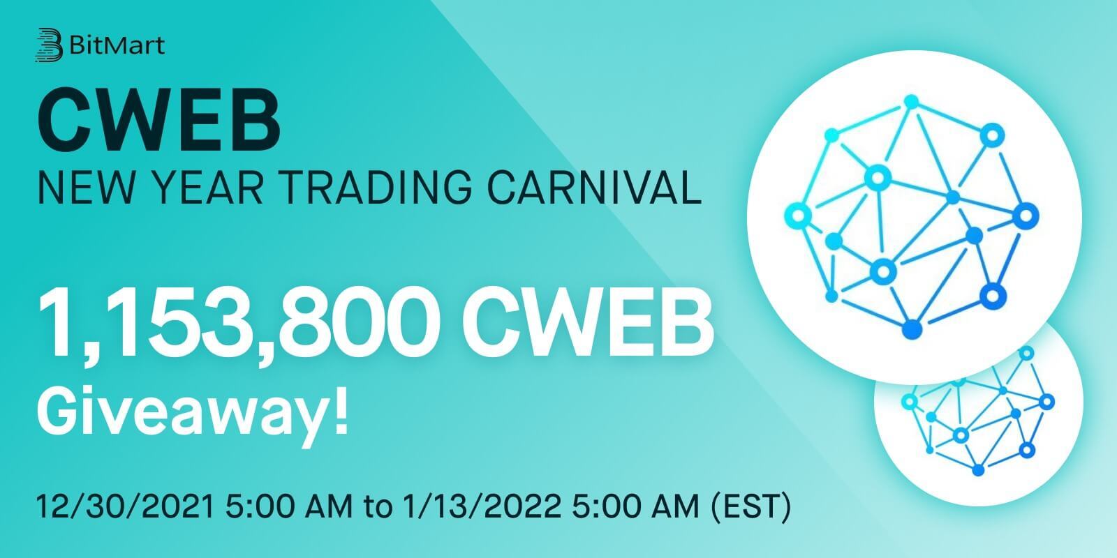 CWEB New Year Trading Carnival - 1,153,800 CWEB Giveaway! – BitMart