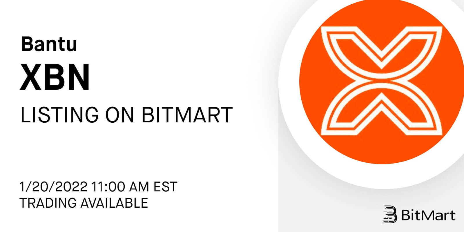 BitMart Lists Bantu (XBN) – BitMart