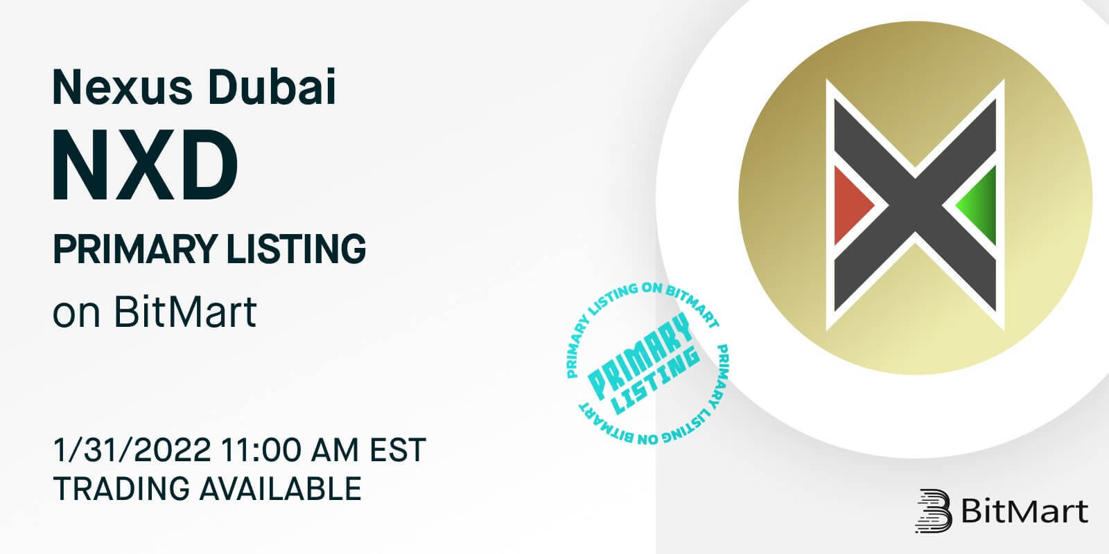 BitMart Lists Nexus Dubai (NXD) – BitMart