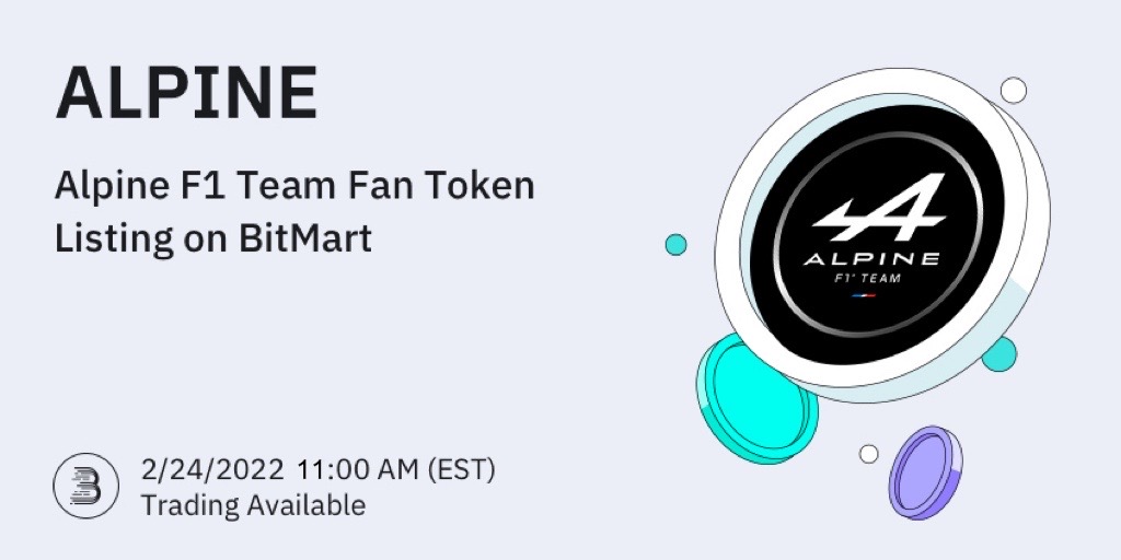 BitMart will list Alpine F1 Team Fan Token (ALPINE） – BitMart