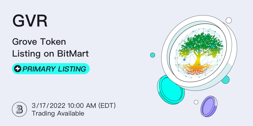 [Updated] Grove Token (GVR) Primary Listing on BitMart – BitMart
