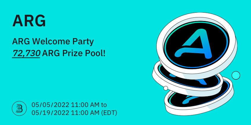 ARG Welcome Party - 72,730 ARG in Prizes! – BitMart